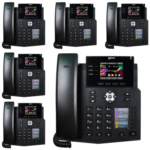 XBLUE Cloud Phone System IP Phone Bundle w/ 6 Phones - XBLUE