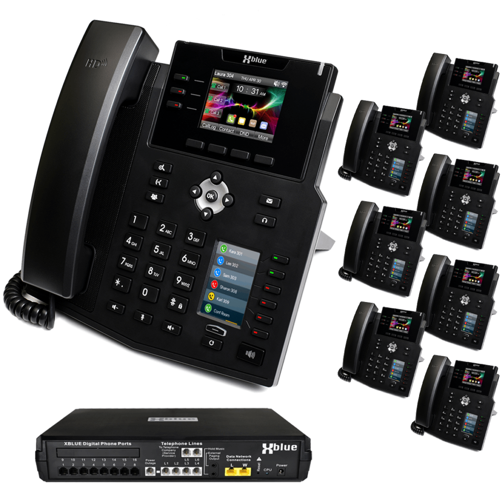 X16 Plus w/ VoIP & (8) IP9g Phones - XBLUE